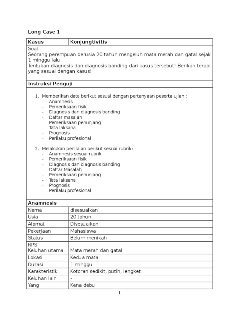 Diagnosis dan Terapi Konjungtivitis | PDF | Sains & Matematika