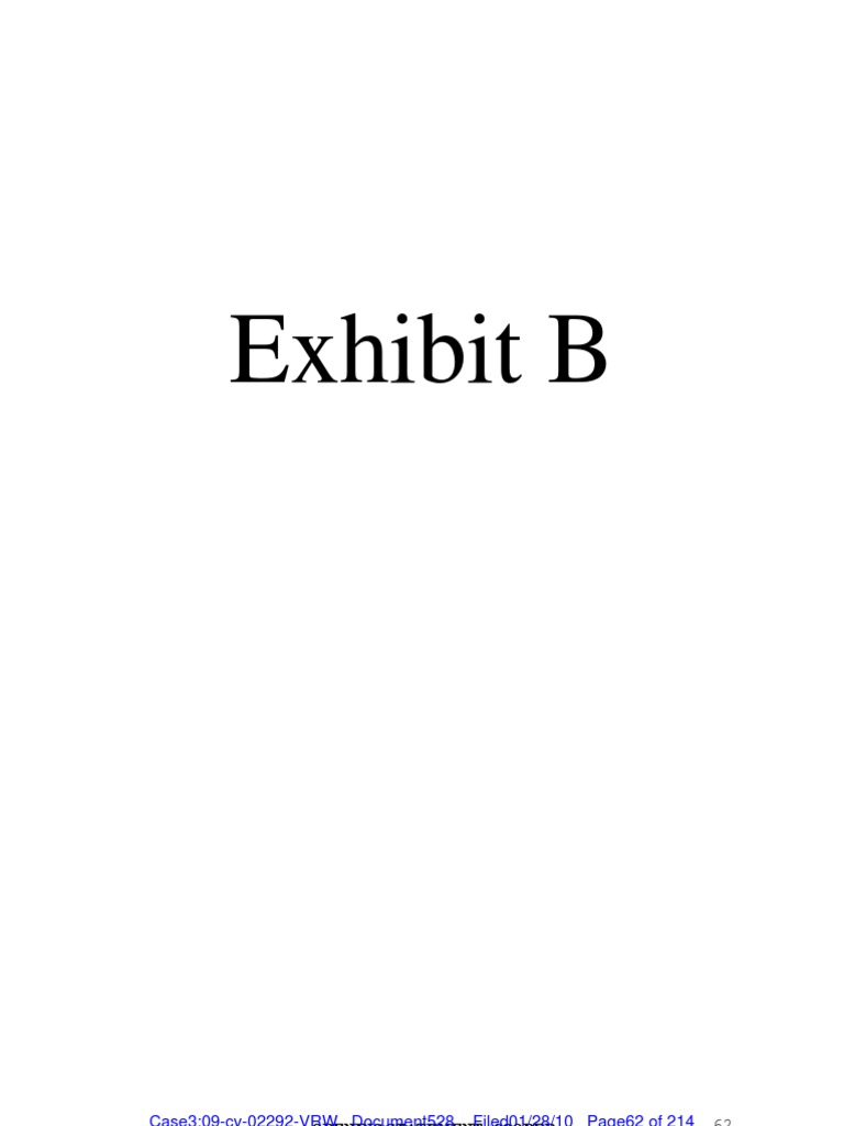 Exhibit B | PDF | California Proposition 8 (2008) | Marriage