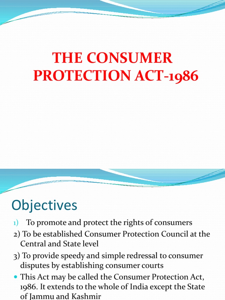 Consumer Protection Act | PDF | Consumer Protection | Complaint