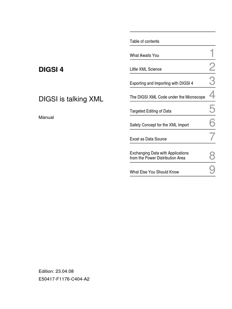 Digsi 4: DIGSI Is Talking XML | PDF