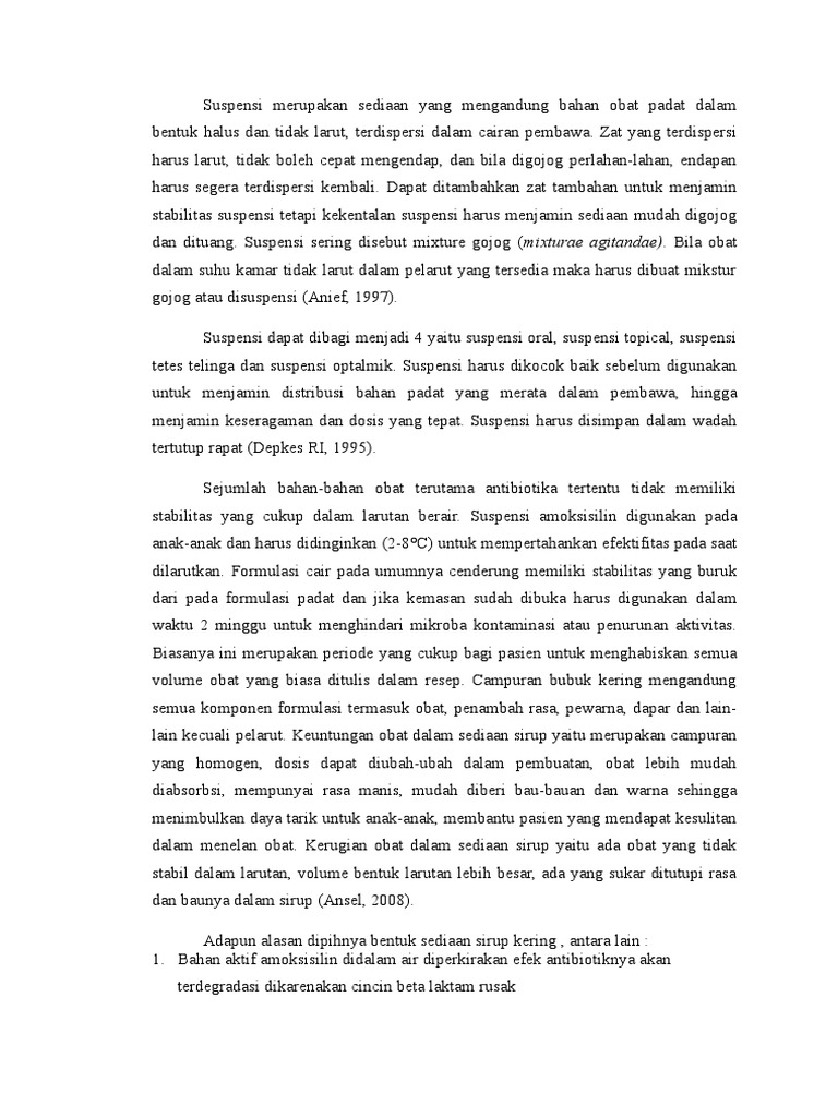 Formulasi Suspensi Amok | PDF