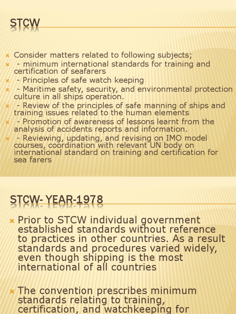STCW.ppt.pptx | Oil Tanker | Regulatory Compliance