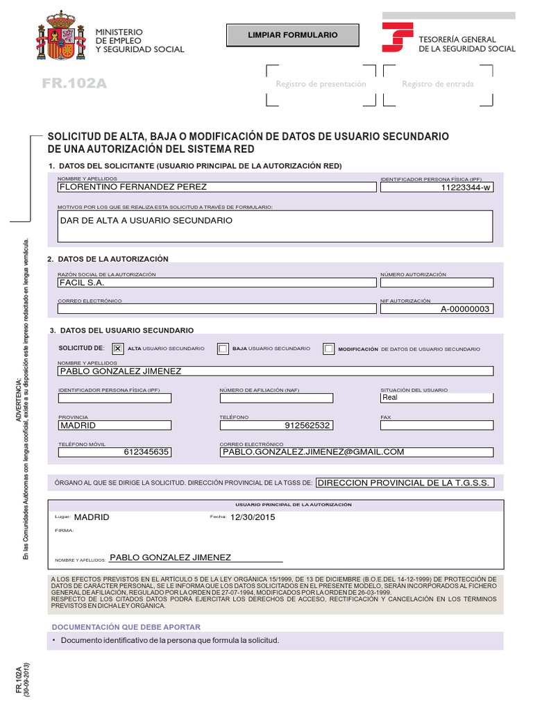 Formulario 102 A FÁCIL S.A | PDF | Red de computadoras | Usuario ...