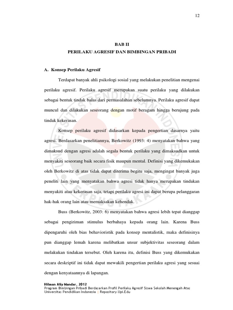 Definisi dan Konsep Perilaku Agresif | PDF | Sains & Matematika