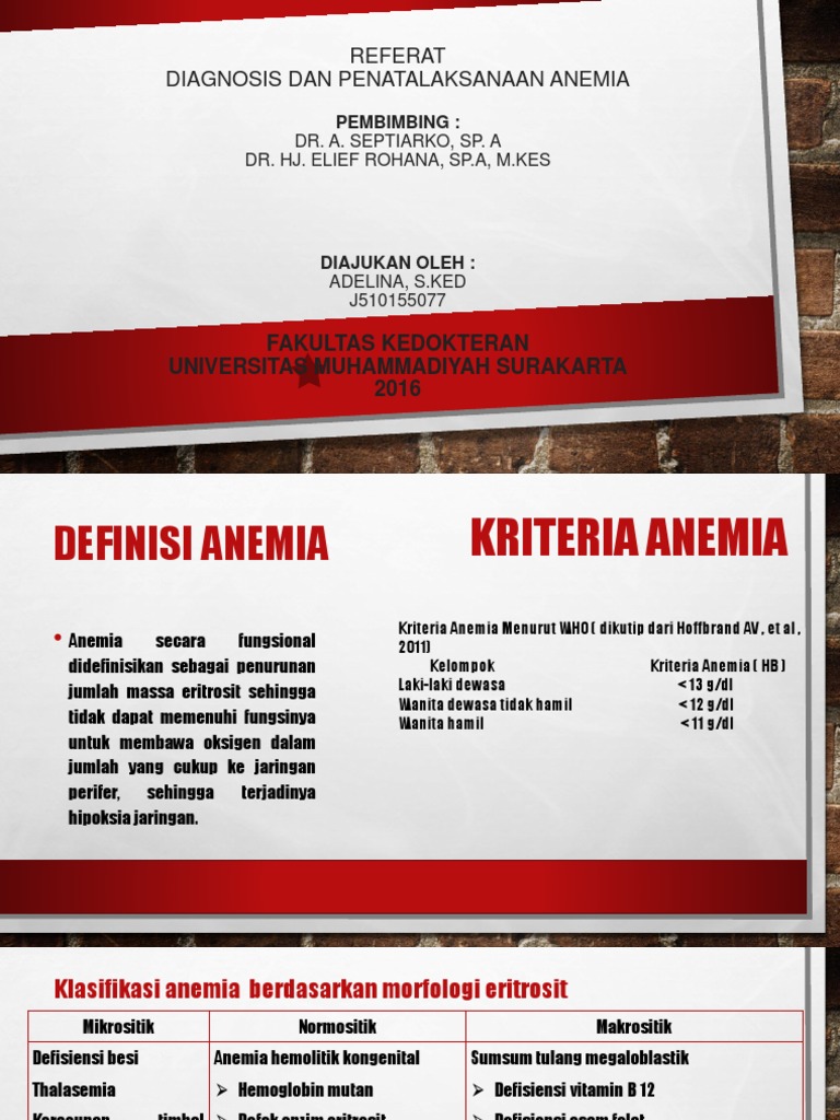 Diagnosis Dan Penatalaksanaan ANEMIA | PDF