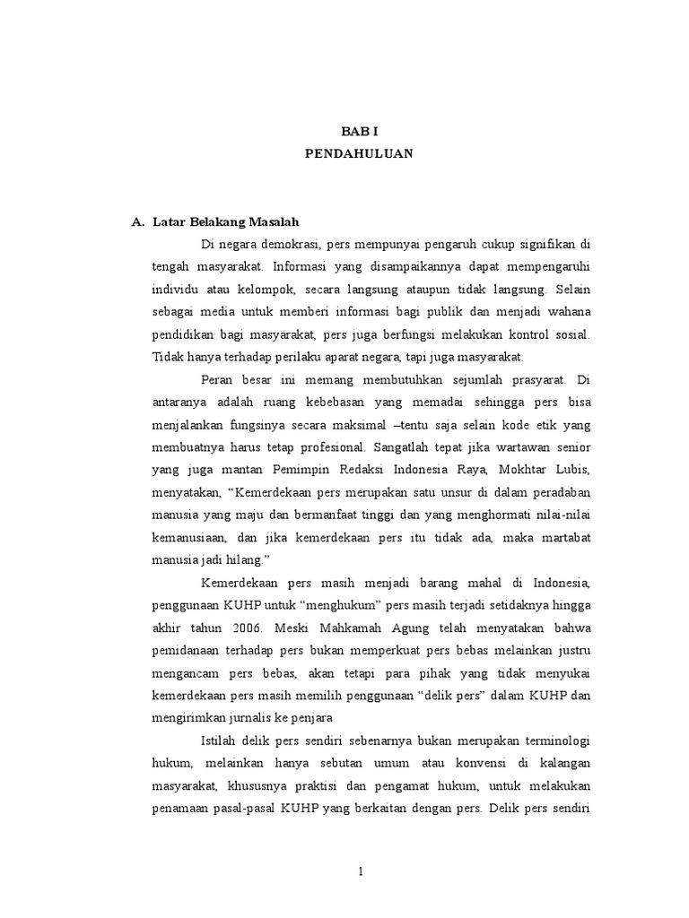 Makalah Delik Aduan Pers | PDF