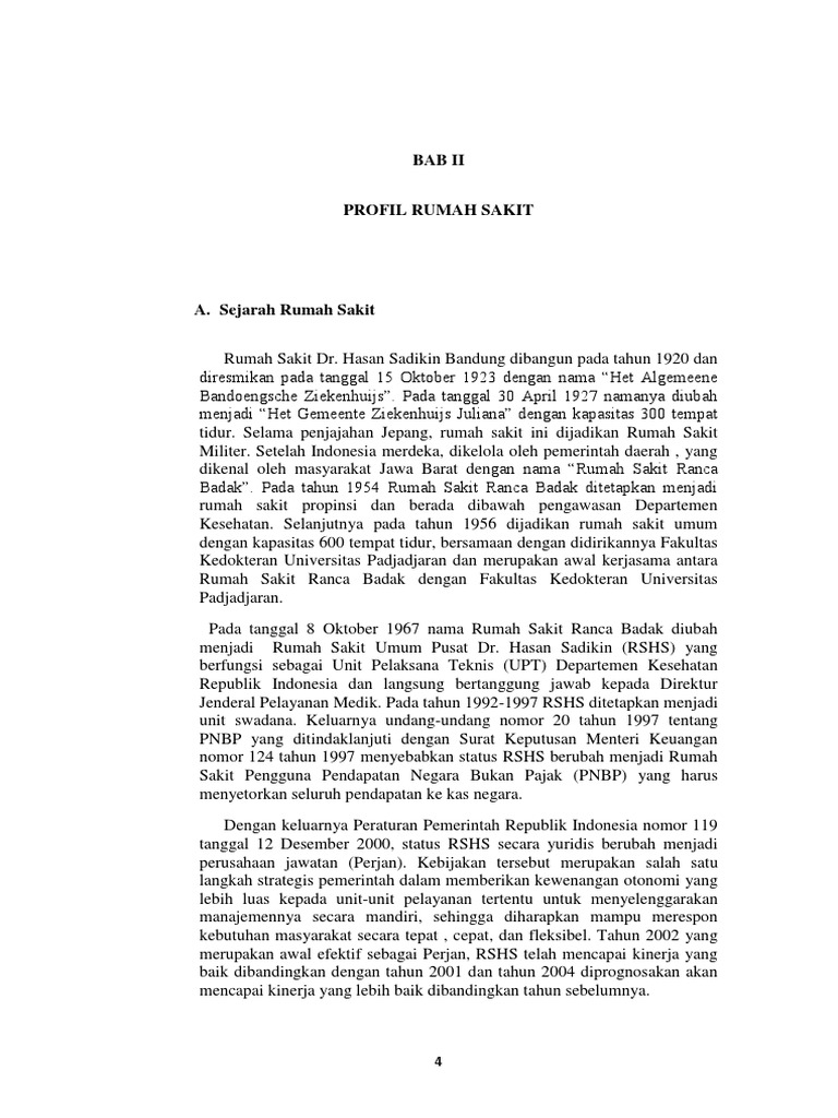 BAB II Profil Rumah Sakit RSHS | PDF
