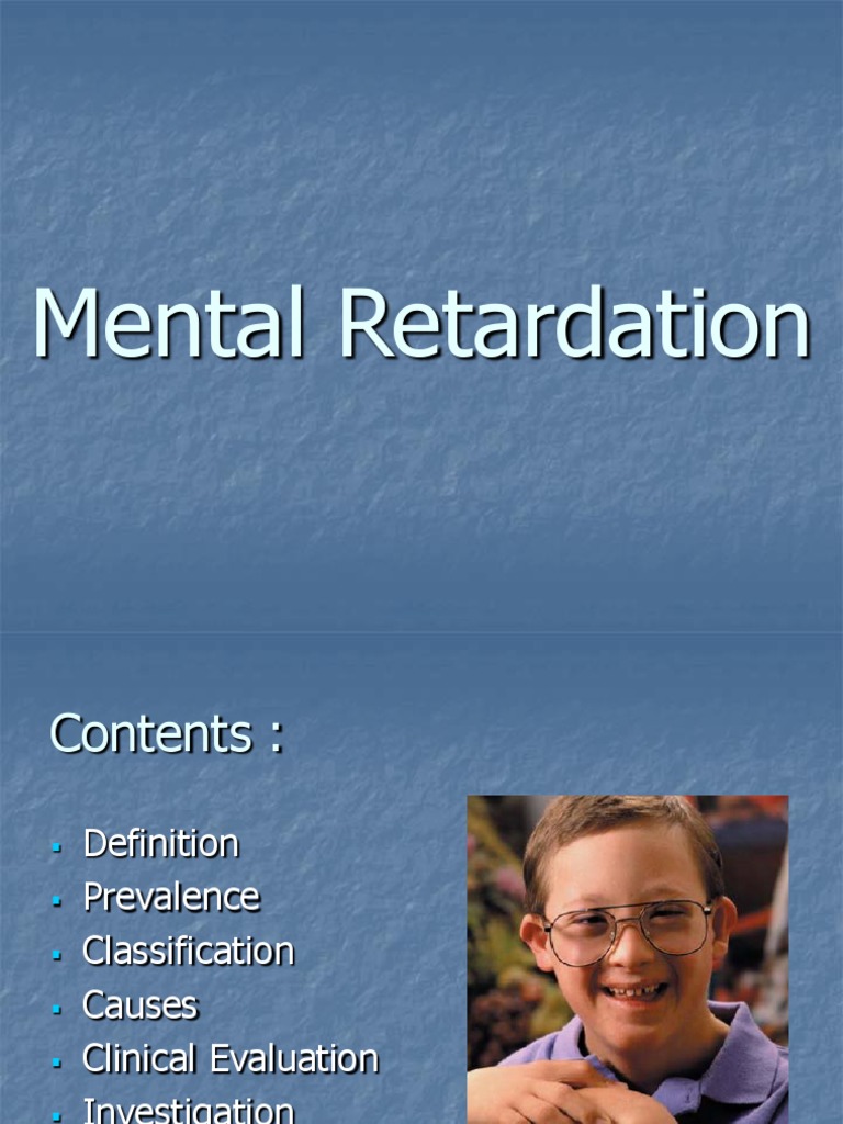 Mental Retardation | PDF | Intellectual Disability | Intelligence Quotient
