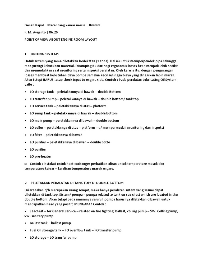 LAYOUT MESIN KAPAL | PDF