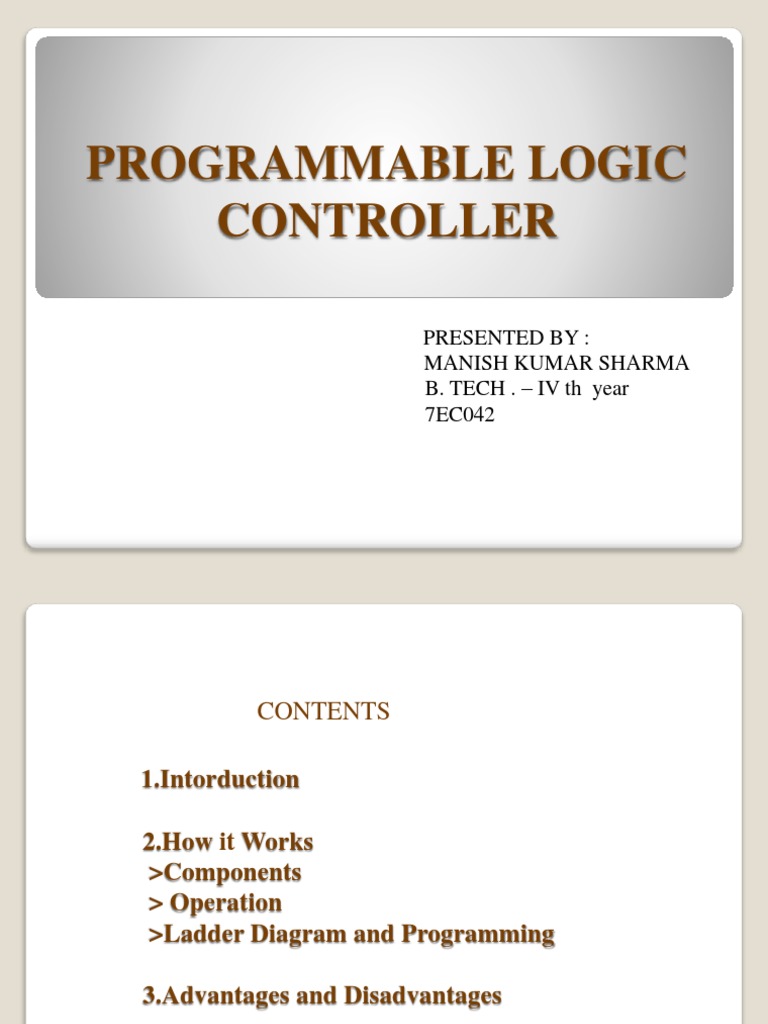 Programmable Logic Controller PLC | PDF | Programmable Logic Controller ...