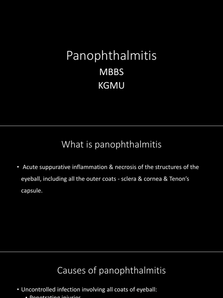 Understanding Panophthalmitis | PDF | Medical Specialties | Ophthalmology