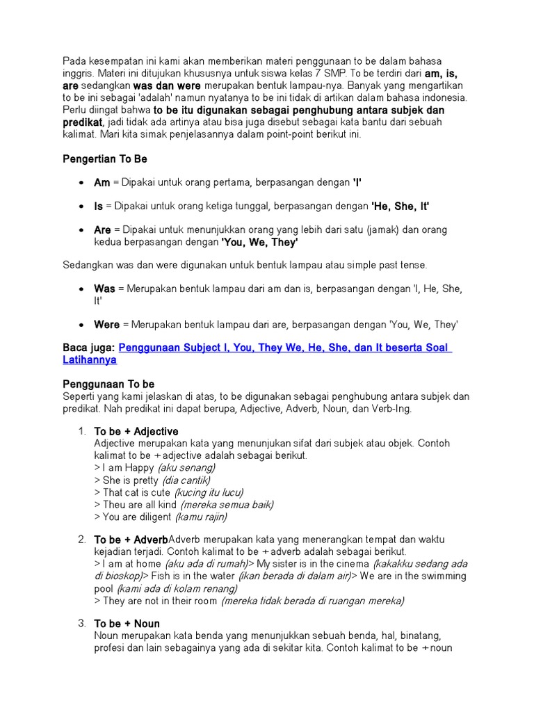 To Be | PDF