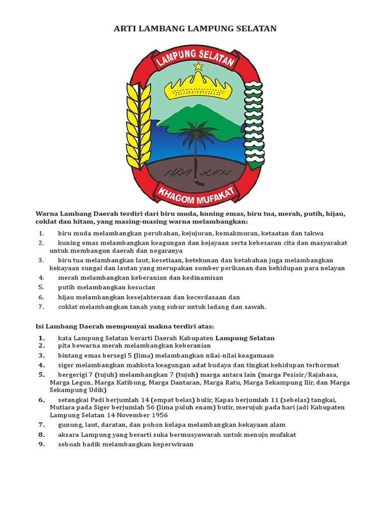 Arti Logo Lampung Selatan | PDF