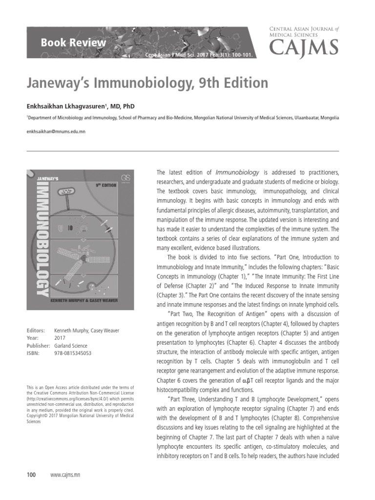 Janeway's Immunobiology Review | Adaptive Immune System | Immune System