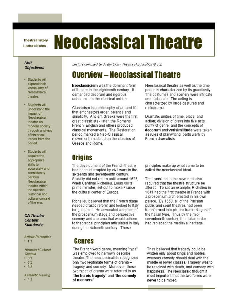 Neoclassical Theater | Molière | Theatre