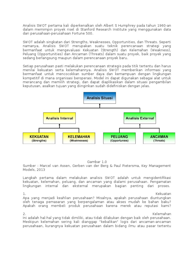 Analisis SWOT Pertama Kali Diperkenalkan Oleh Albert S Humphrey Pada ...