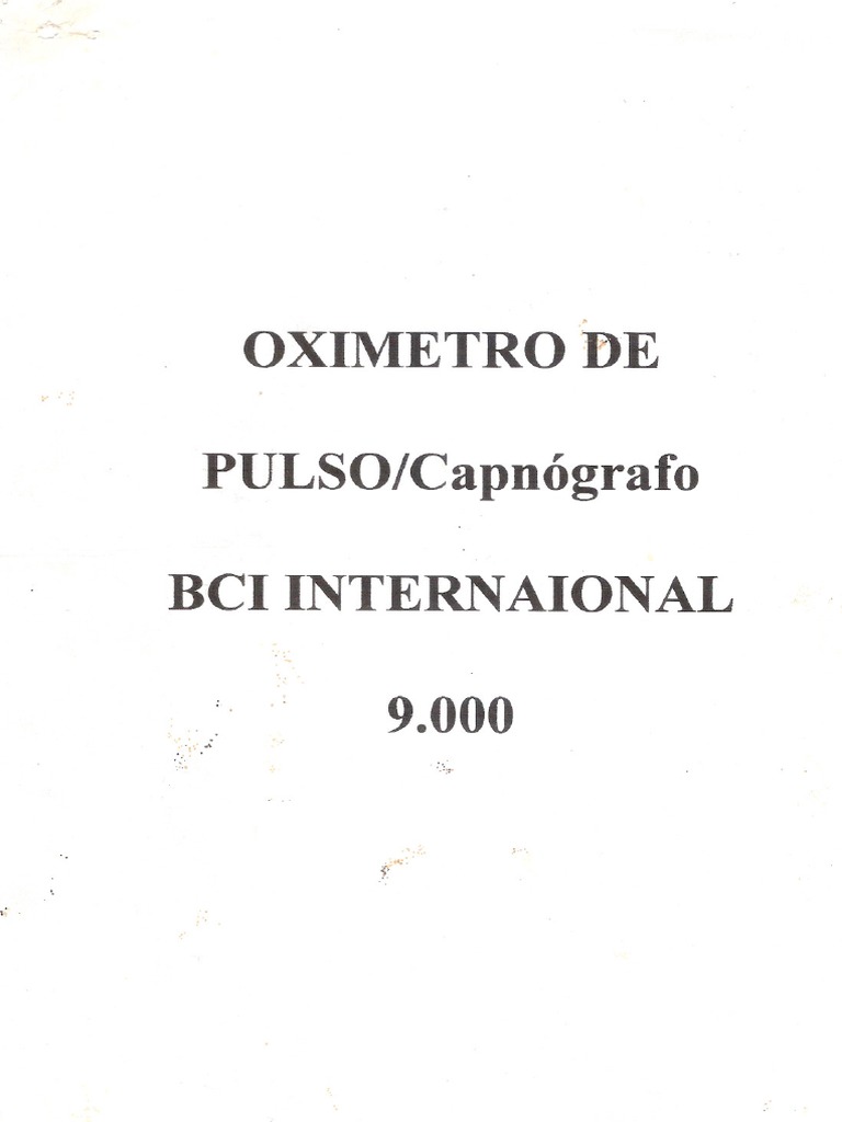 Manual OxiCap BCI 9000 | PDF | Ligero | Pulmón