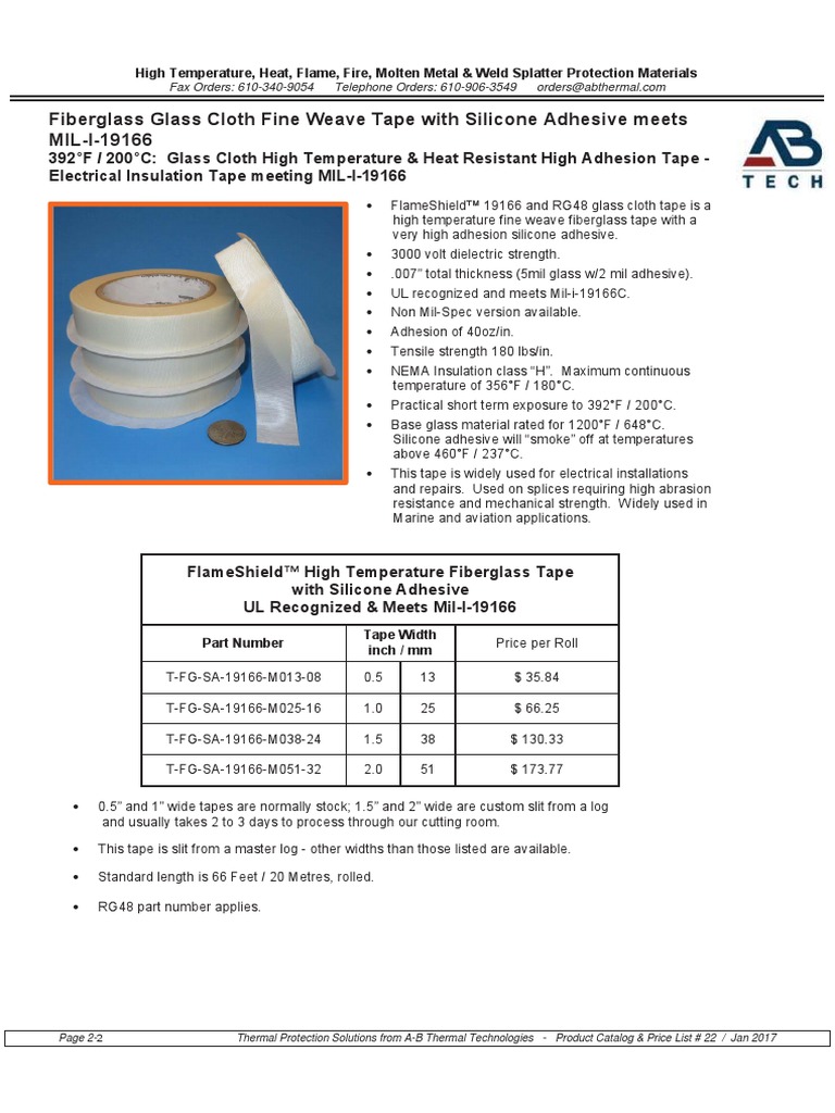 MIL-I-19166 | Fiberglass | Glasses