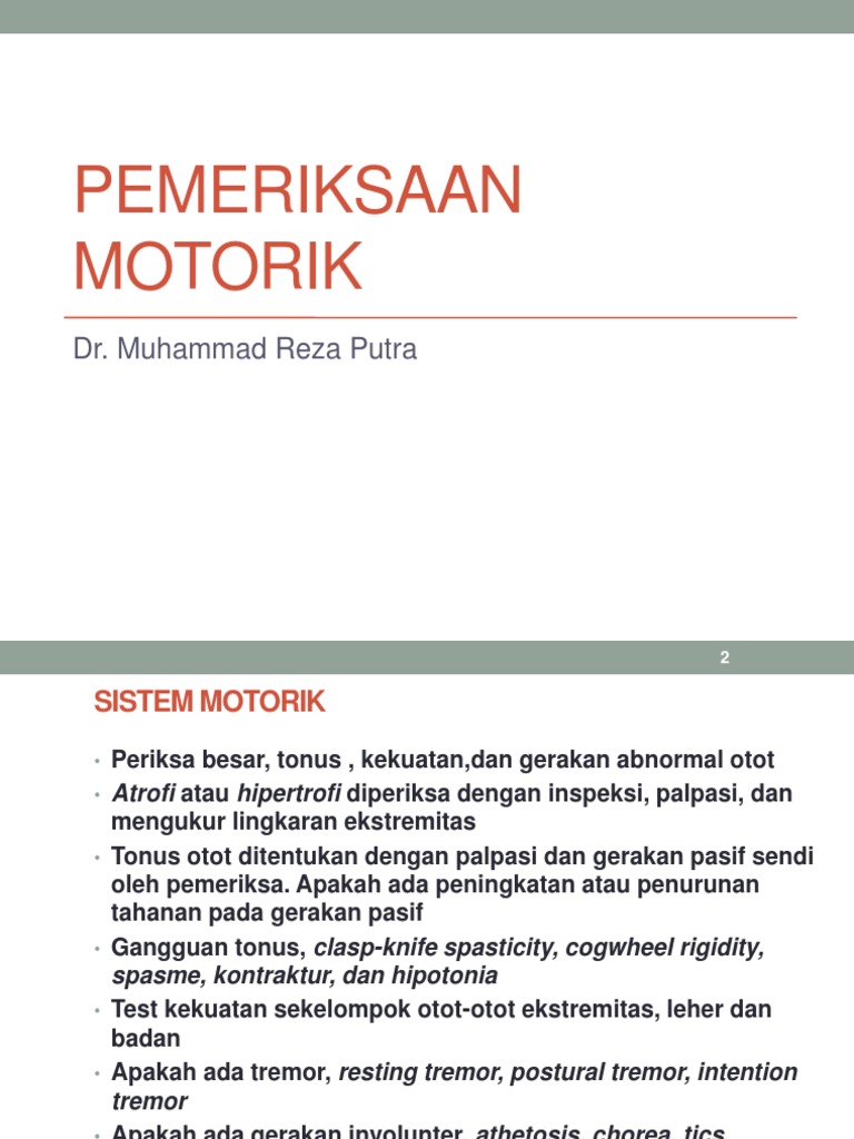 Pemeriksaan Motorik | PDF
