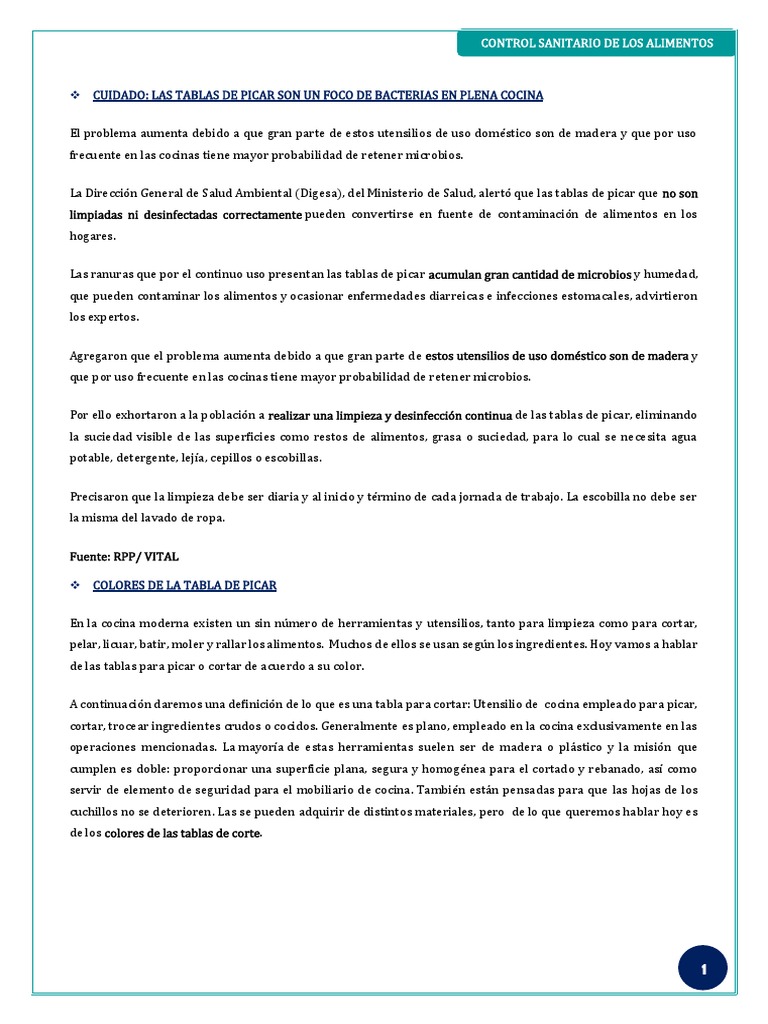 Tablas de Picar | PDF | Carne | Alimentos