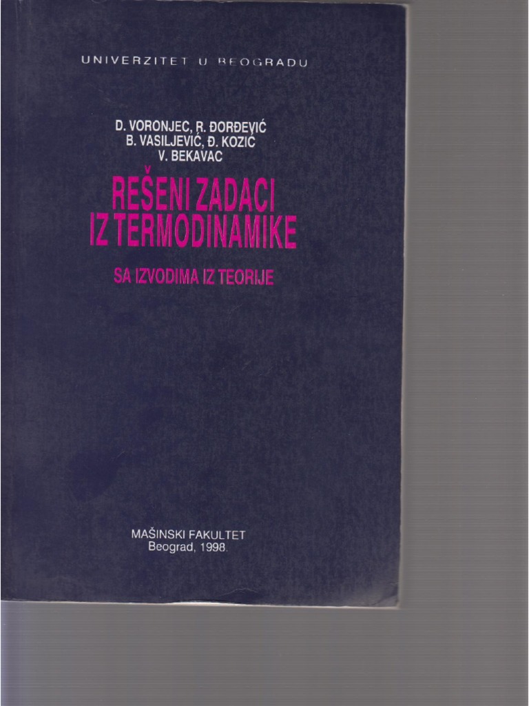 Reseni Zadaci Iz Termodinamike | PDF