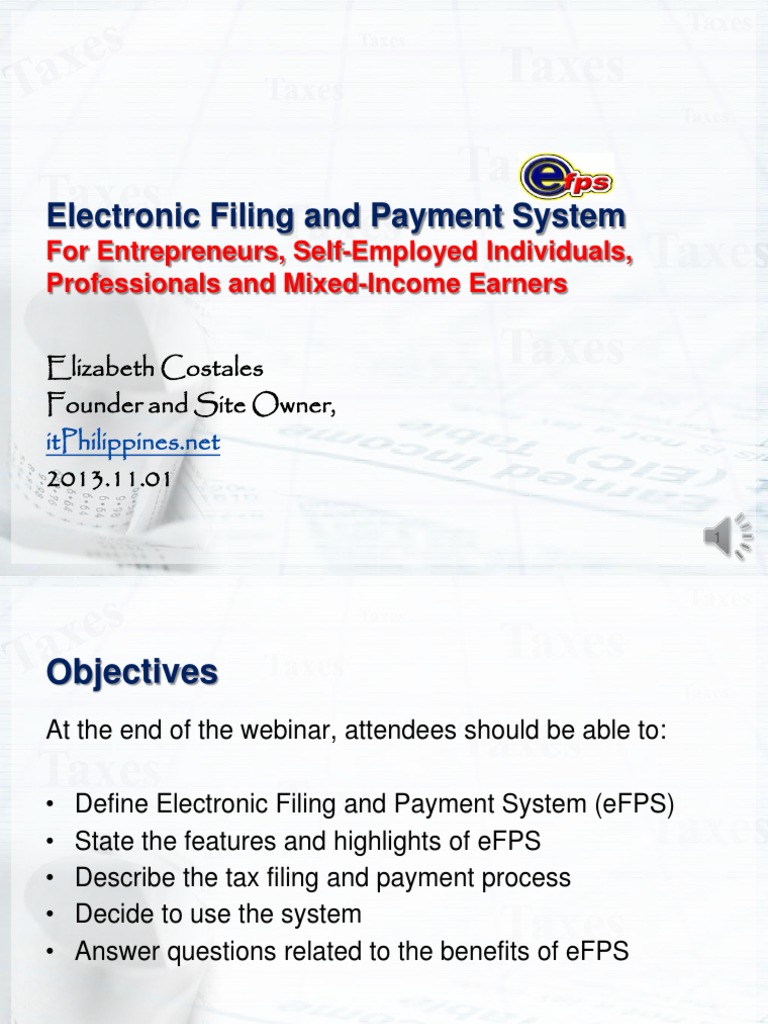Electronic Filing and Payment System | PDF | Tax Return (United States ...