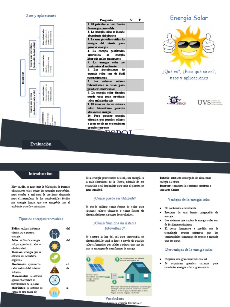 Usos de la Energía Solar Renovable | PDF | Energía solar | Fotovoltaica