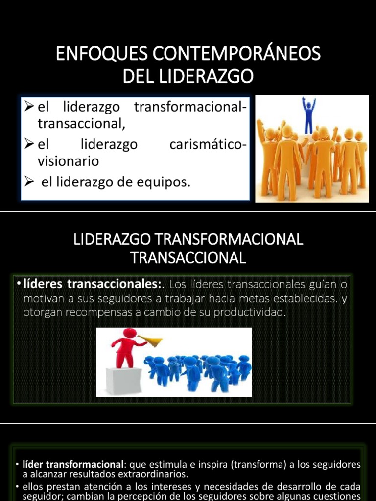 Enfoques Contemporáneos Del Liderazgo | PDF | Liderazgo | Conceptos psicologicos