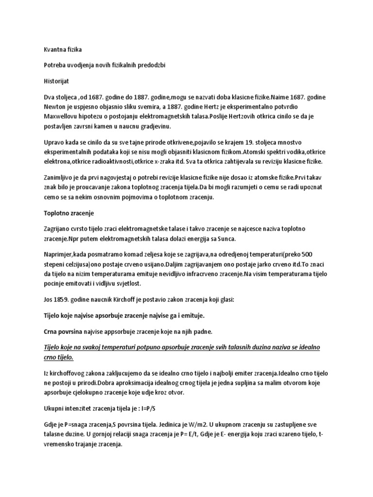 Kvantna Fizika | PDF