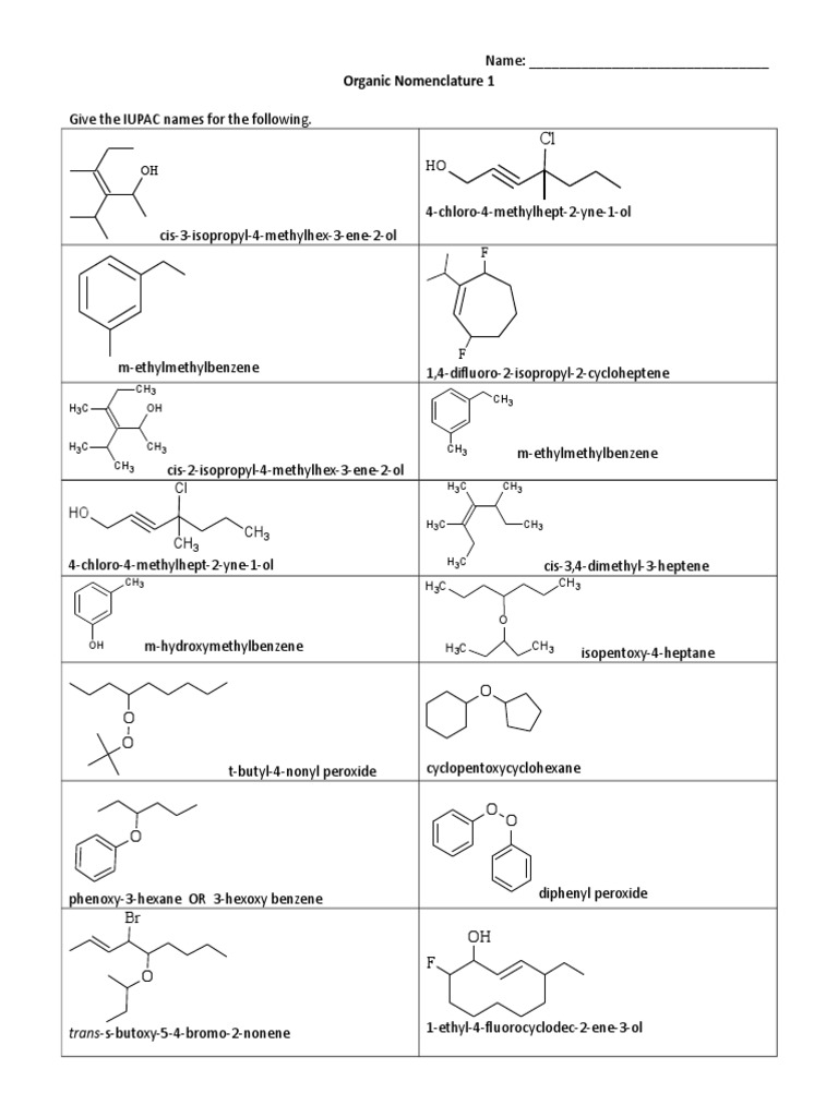 Organic Chemistry IUPAC Naming Guide | PDF | Molecules | Organic Compounds