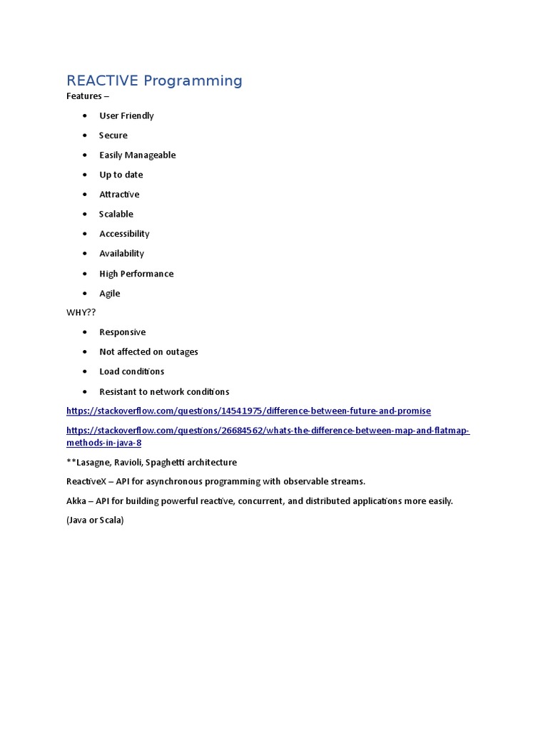 REACTIVE Programming | PDF
