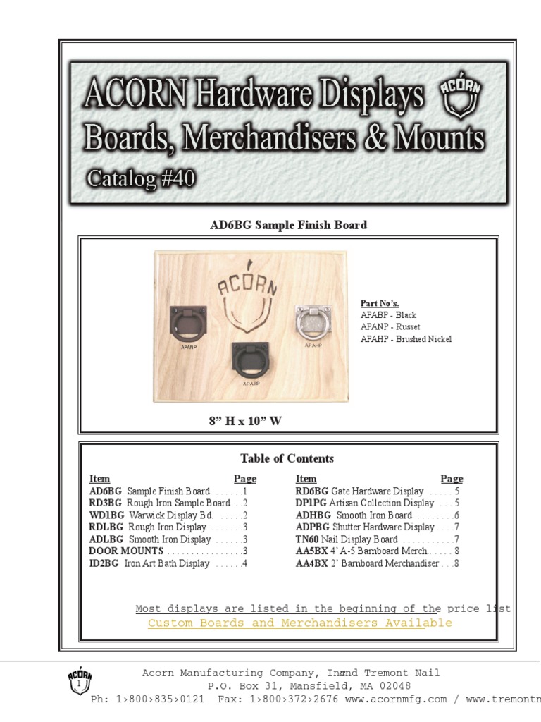 Acorn Display Catalog - 2017 | PDF | Leisure | Computing And ...