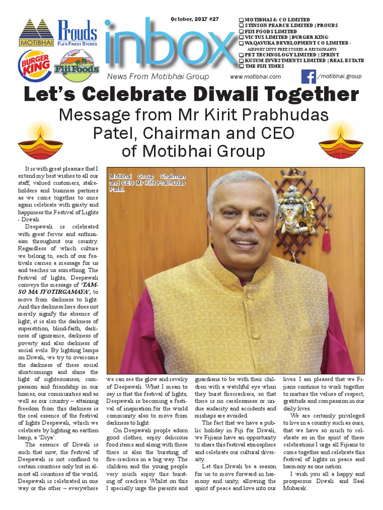 Motibhai Group Newsletter October 2017 | PDF | Foods | Nature