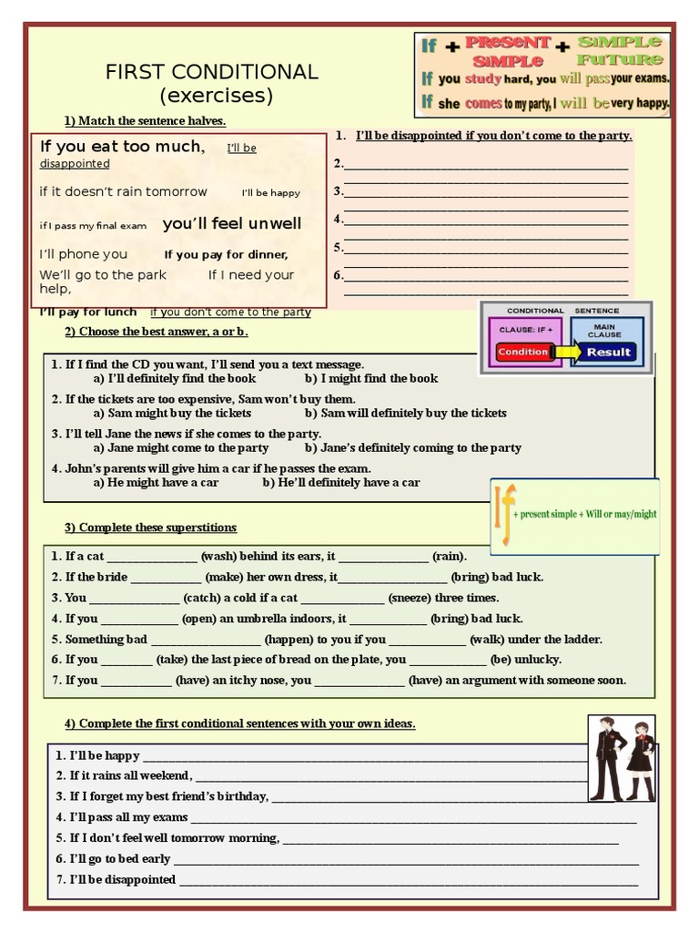 First Conditional Exercises and Key | PDF | Language Arts & Discipline
