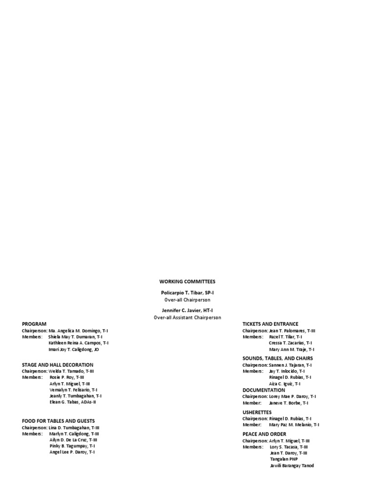 DepEd Night Program - Back | PDF