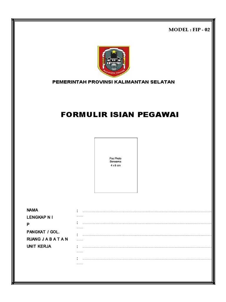 Formulir Isian Pegawai Pns Wahyu Maulani | PDF