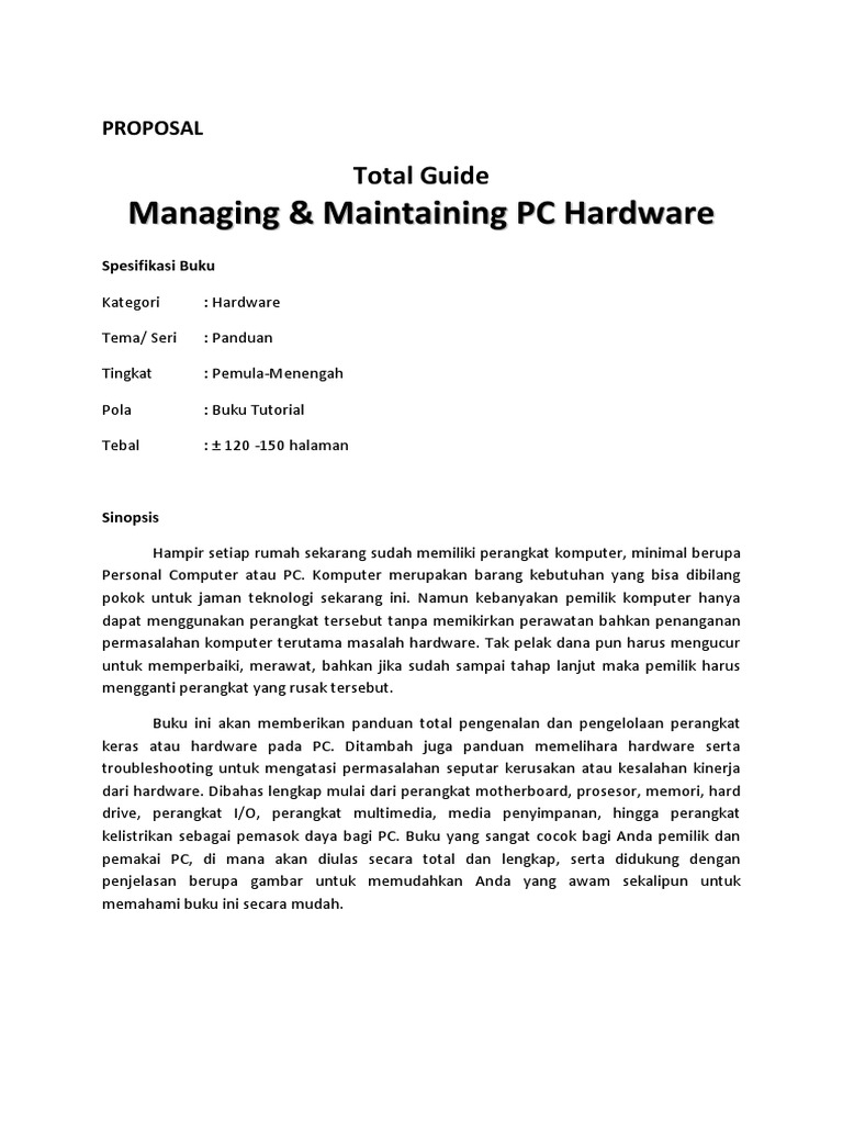 Contoh Proposal Naskah PDF | PDF | Komputer