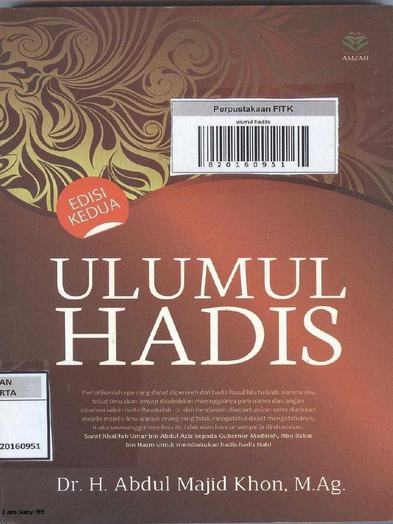 Ulumul Hadits Lengkap - Abdul Majid Khon PDF | PDF