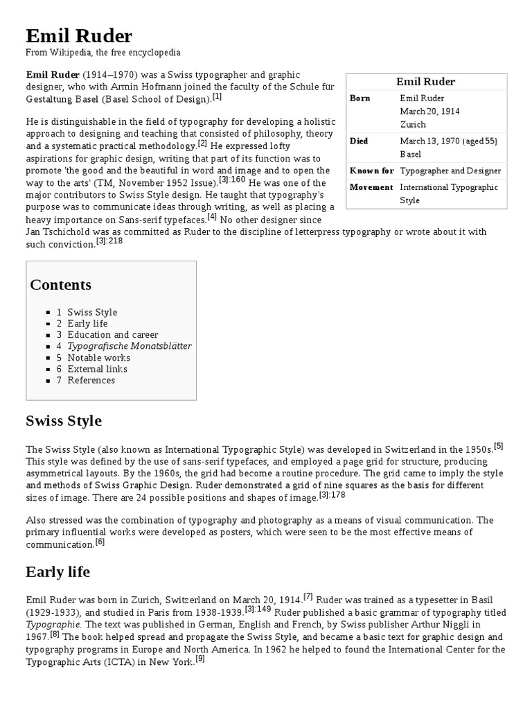 Emil Ruder | PDF | Art Media | Publishing