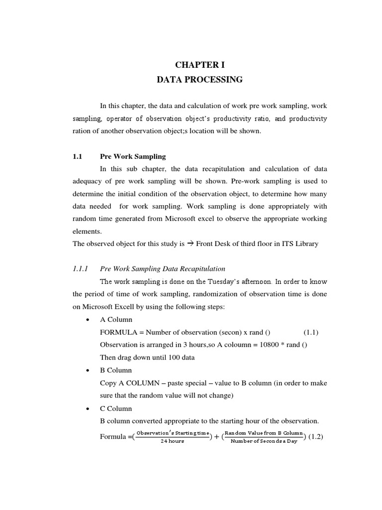 Work Sampling | PDF | Sampling (Statistics) | Statistics
