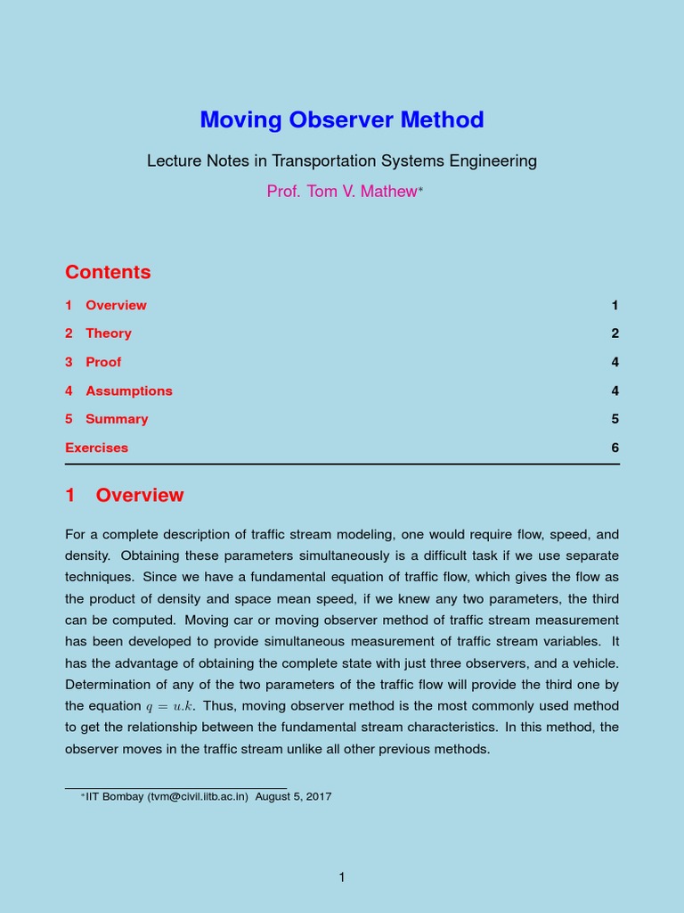 Observer Metod | Download Free PDF | Traffic | Applied Mathematics
