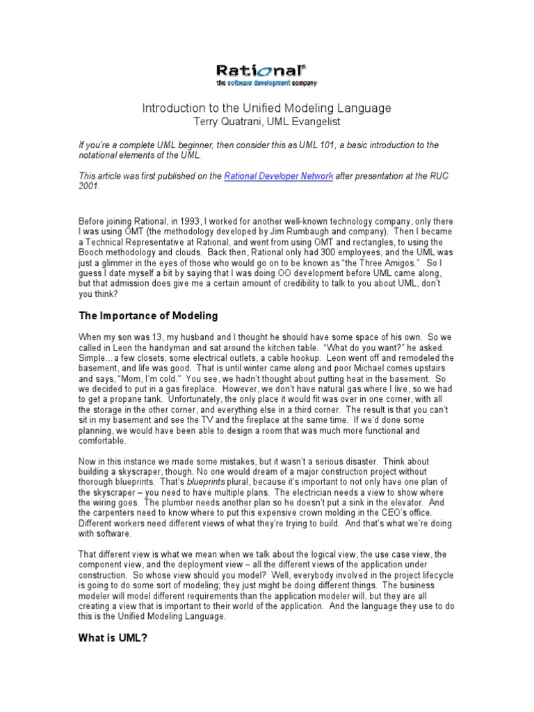 Intro Uml Download Grátis Pdf Unified Modeling Language Use Case