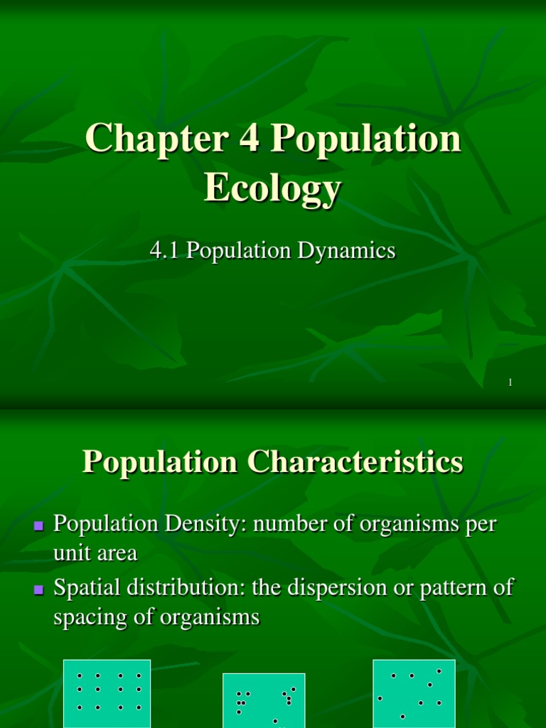Chapter 4 Population Ecology | PDF | Population Growth | Population