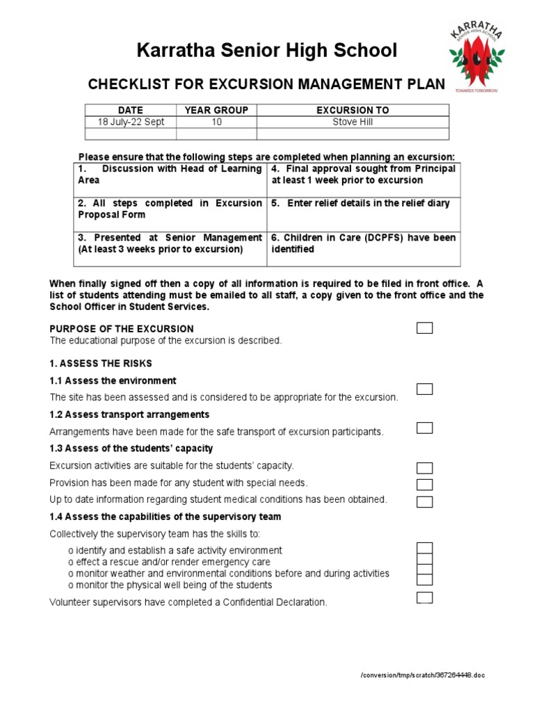 Checklist For Mountain Biking Excursion Management 2 | PDF | Consent ...
