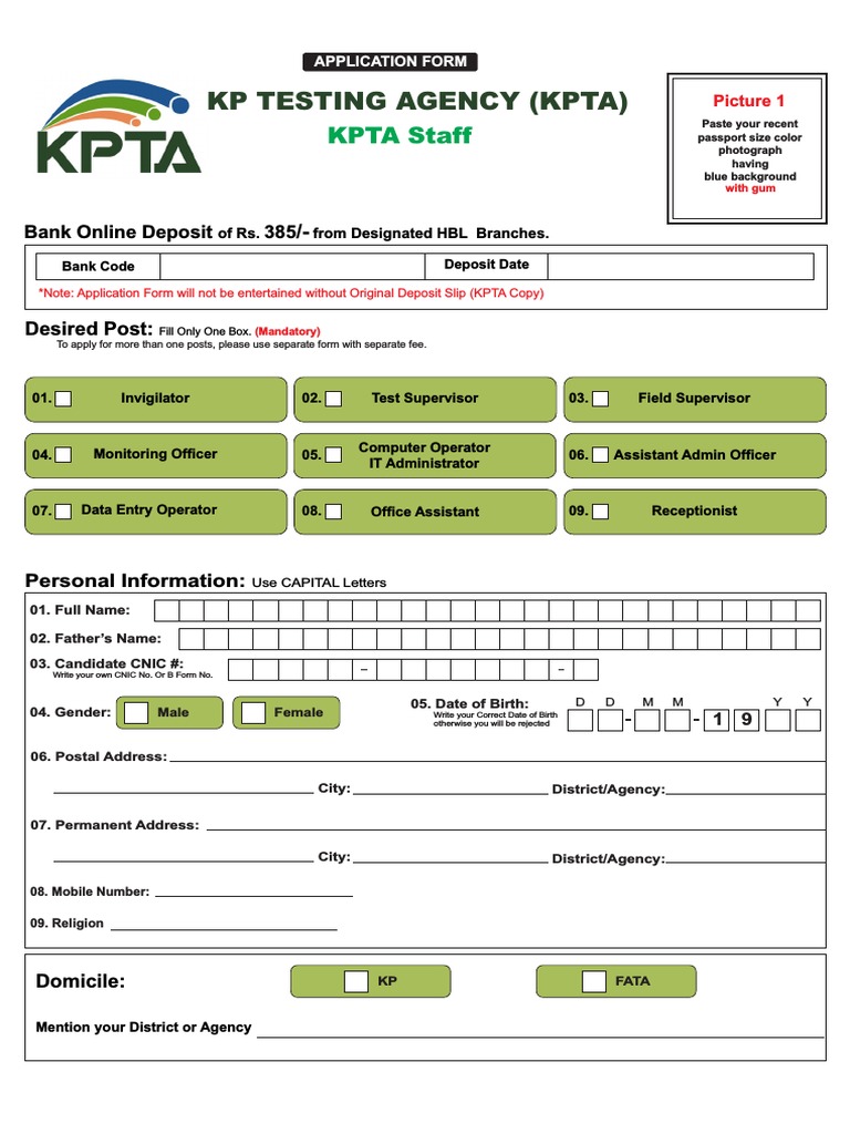 Kpta Application From v2 | PDF | Business