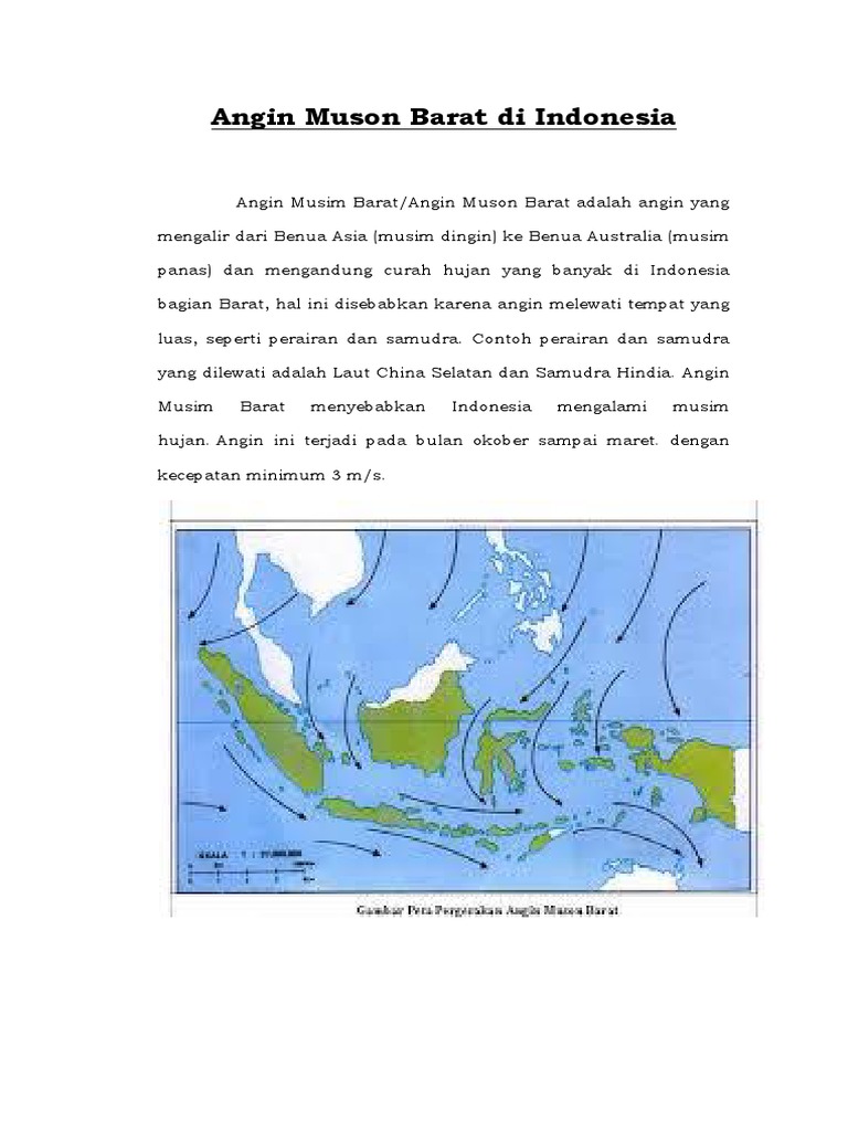 Angin Muson Barat dan Musim Hujan Indonesia | PDF | Perjalanan