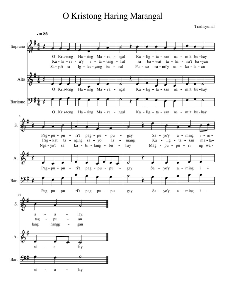 O Kristong Haring Marangal Lyrics | PDF