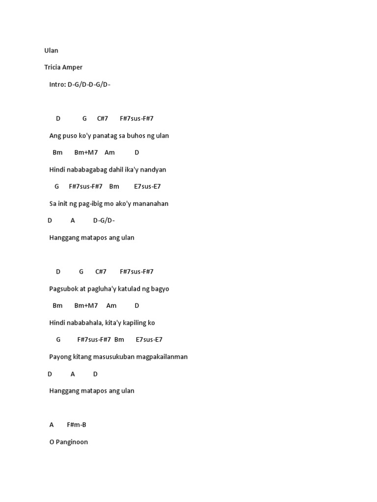 Ulan With Chords | PDF