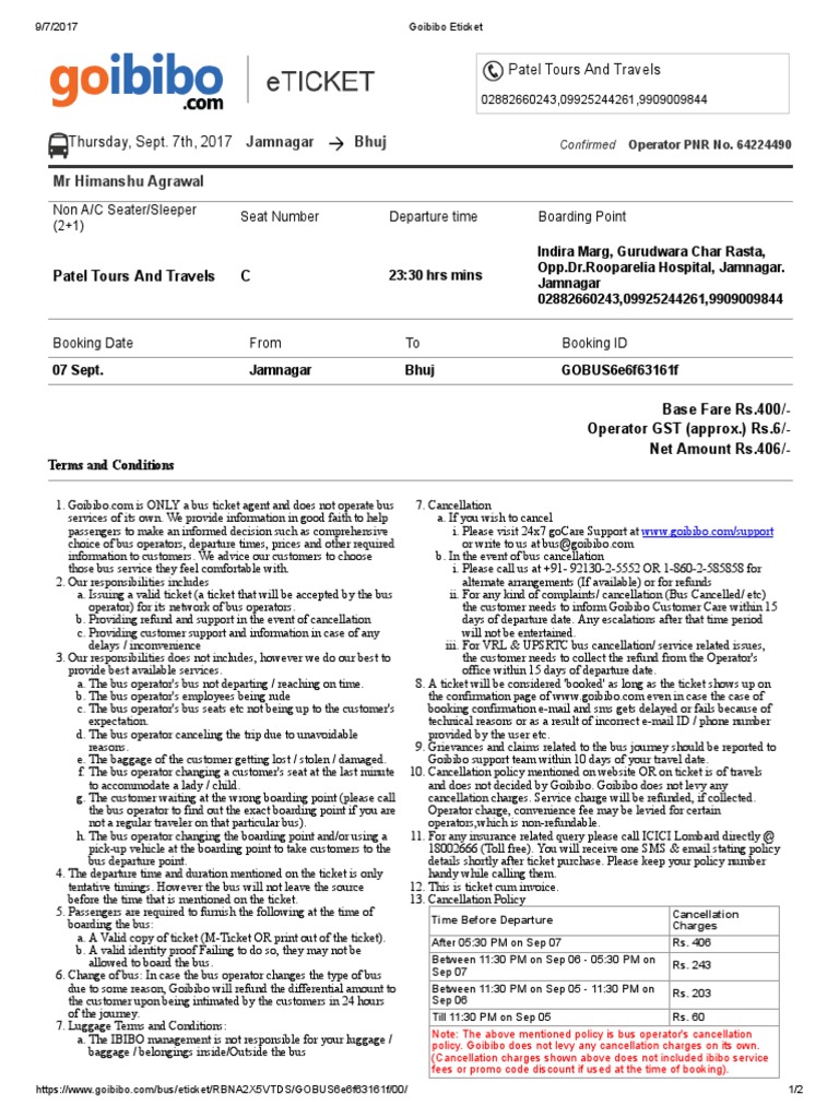 Goibibo Eticket | PDF | Ticket (Admission) | Baggage