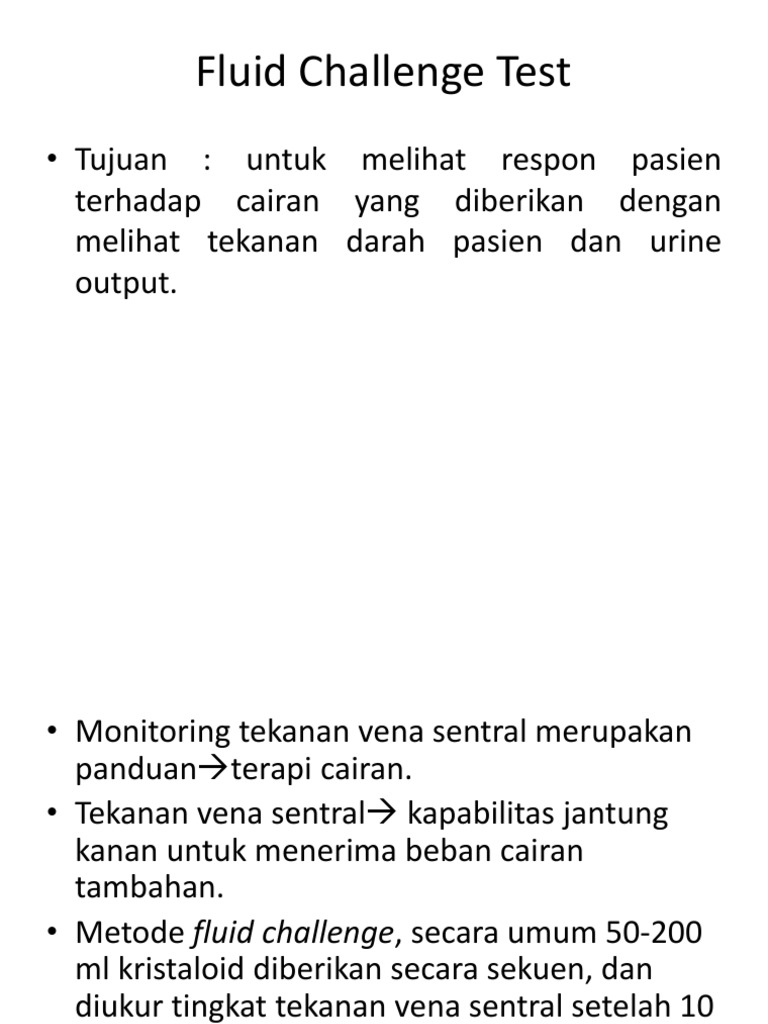 Fluid Challenge untuk Medis | PDF